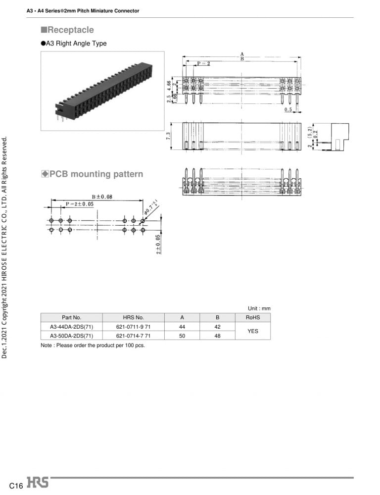 HRS A3B series catalog page 7