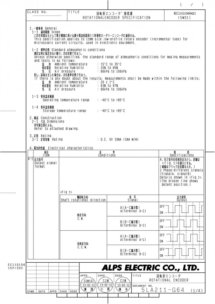 EC11G1560421 specification page 1