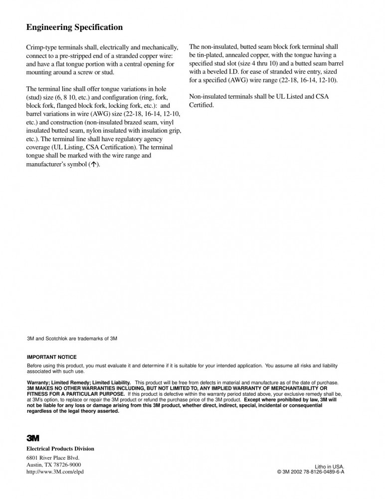 3M MU14-10FBK datasheet page 2