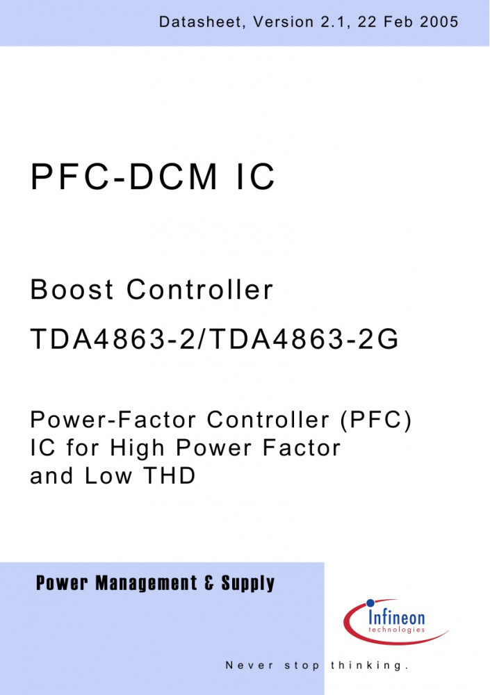TDA4863-2G datasheet page 1