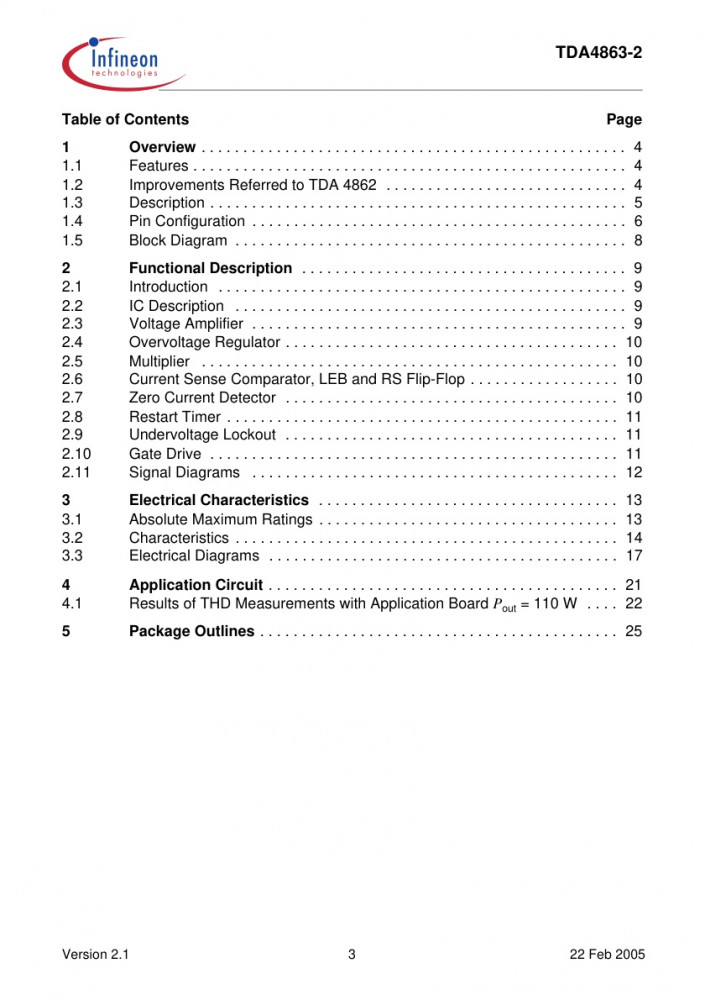 TDA4863-2G datasheet page 3