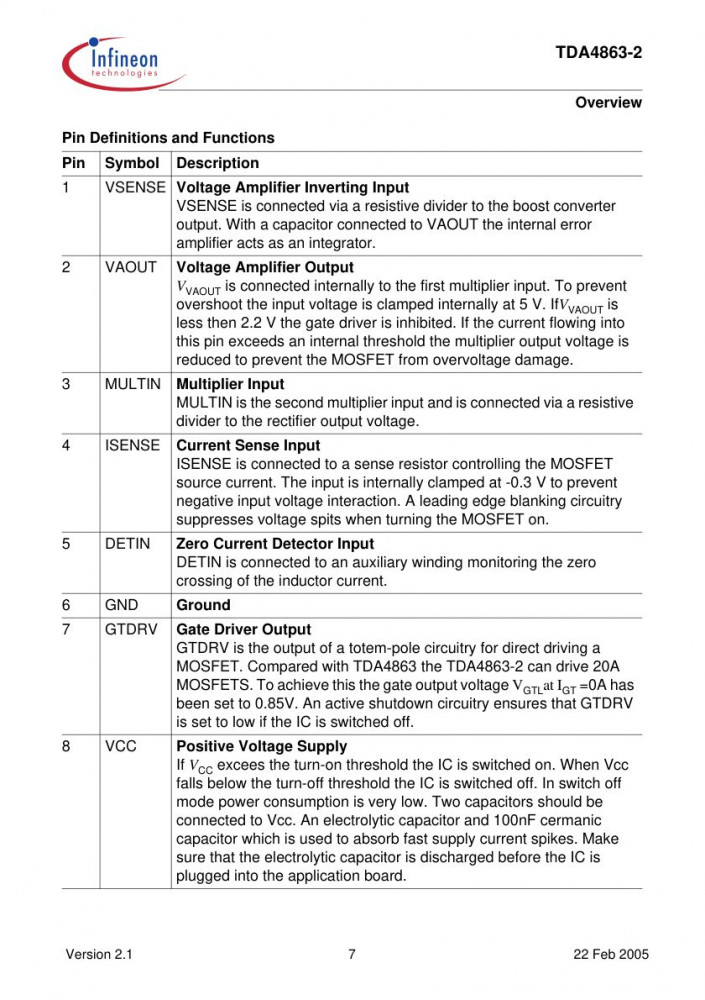TDA4863-2G datasheet page 7