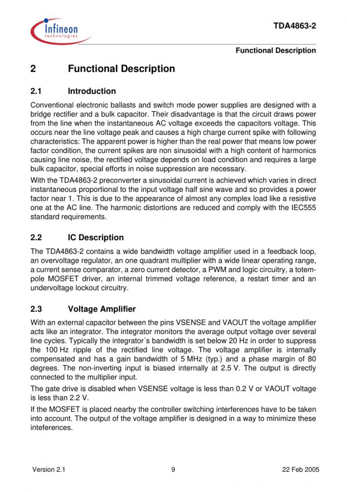 TDA4863-2G datasheet page 9