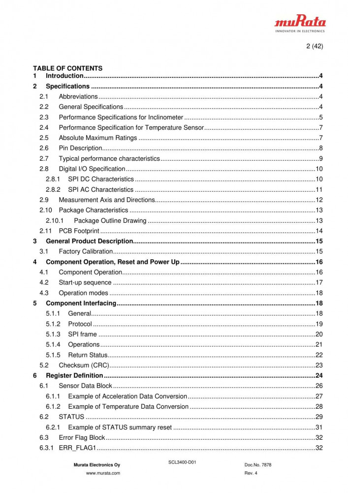 SCL3400-D01 datasheet page 2