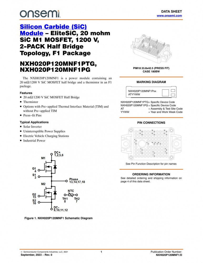 NXH020P120MNF1 datasheet page 1