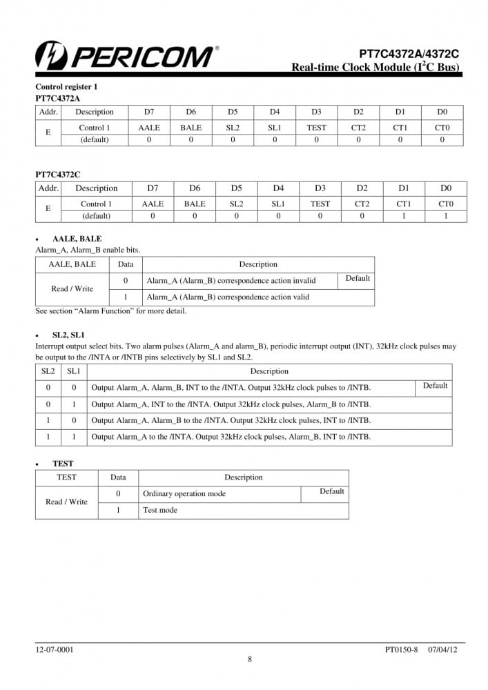 PT7C4372ALEX datasheet page 8