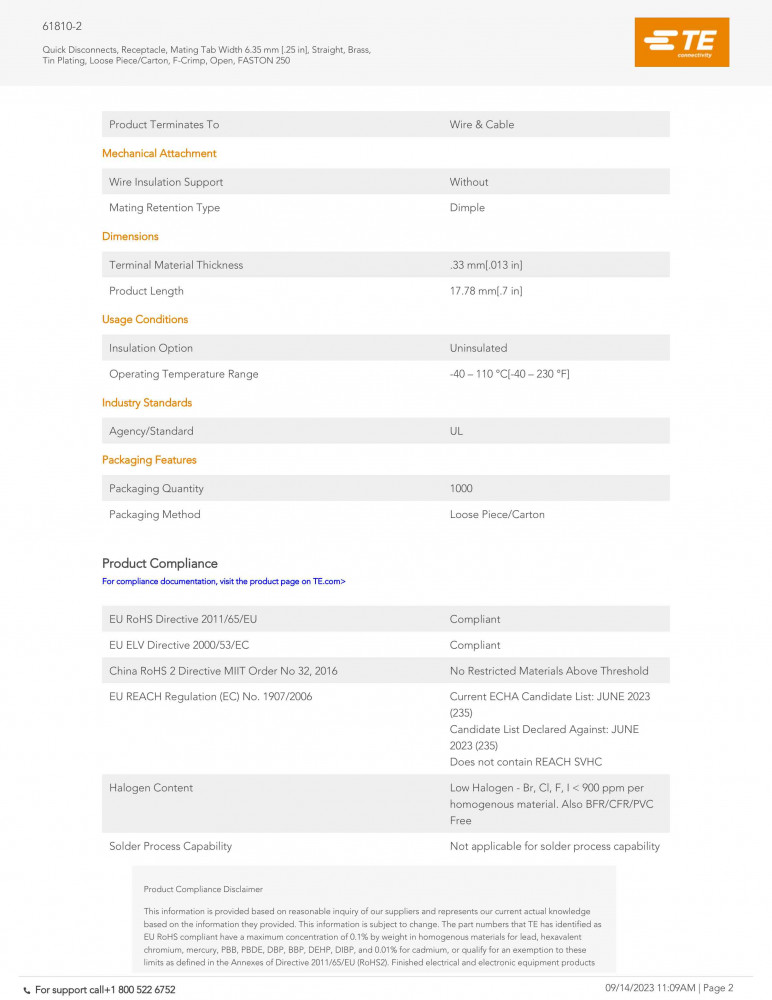61810-2 technical document page 2