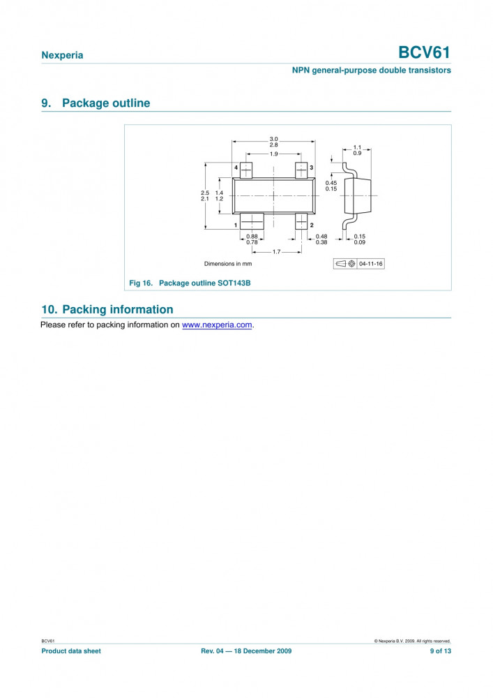 SOT143B package outline