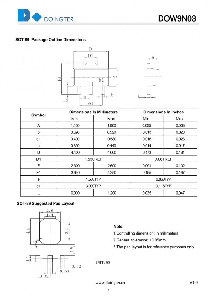 DOW9N03 datasheet page 5