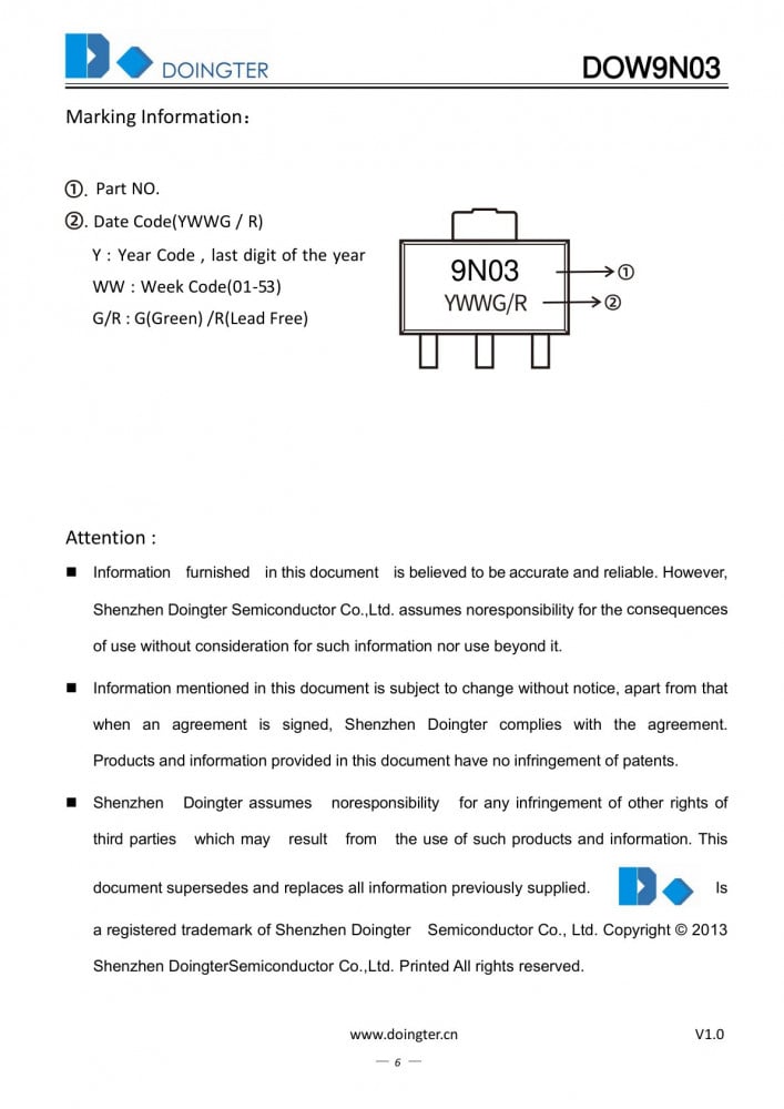 DOW9N03 datasheet page 6