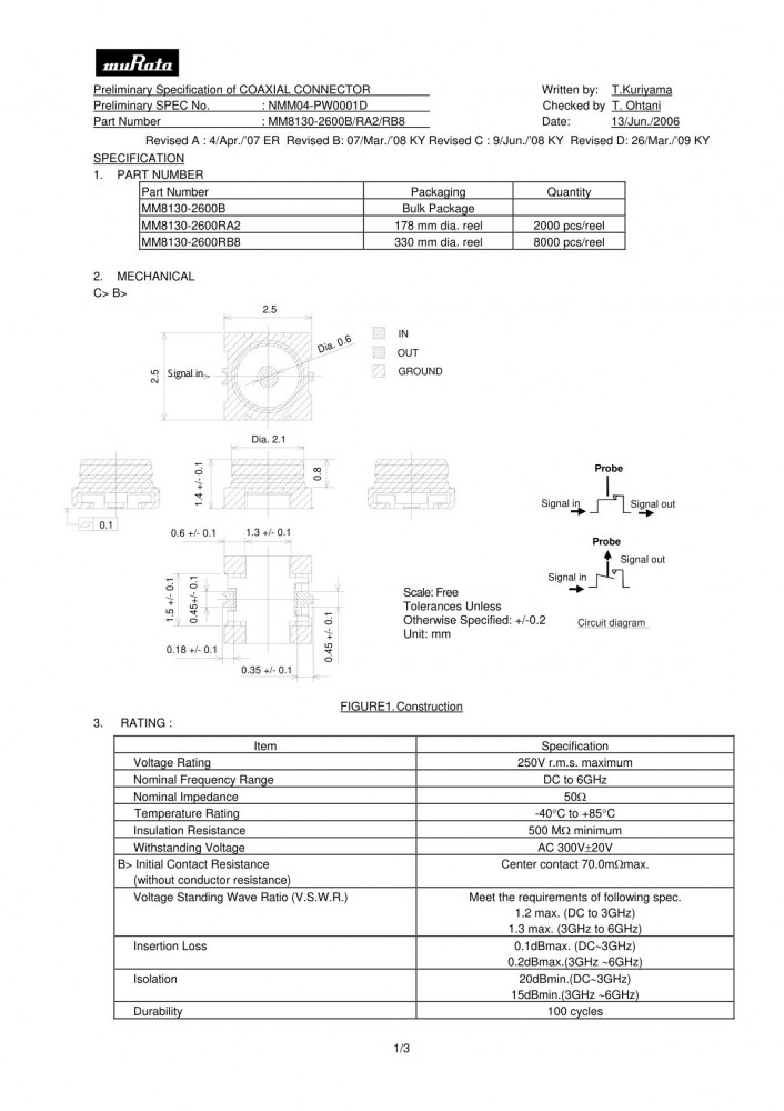 MM8130-2600RB8 specification page 1