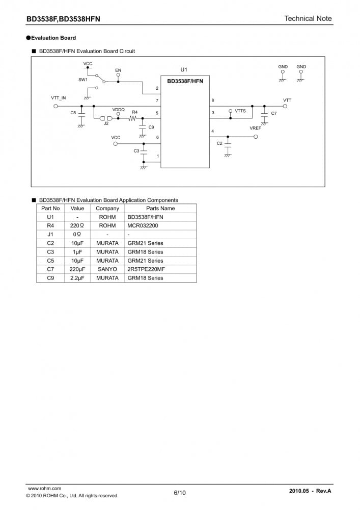 BD3538HFN-TR datasheet page 6