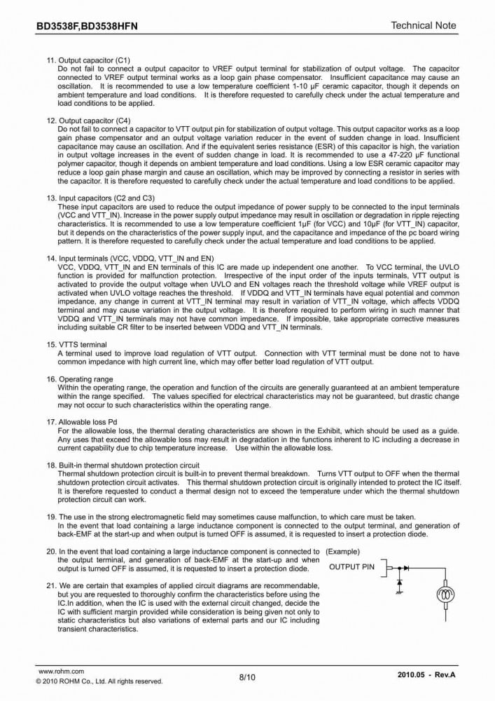 BD3538HFN-TR datasheet page 8