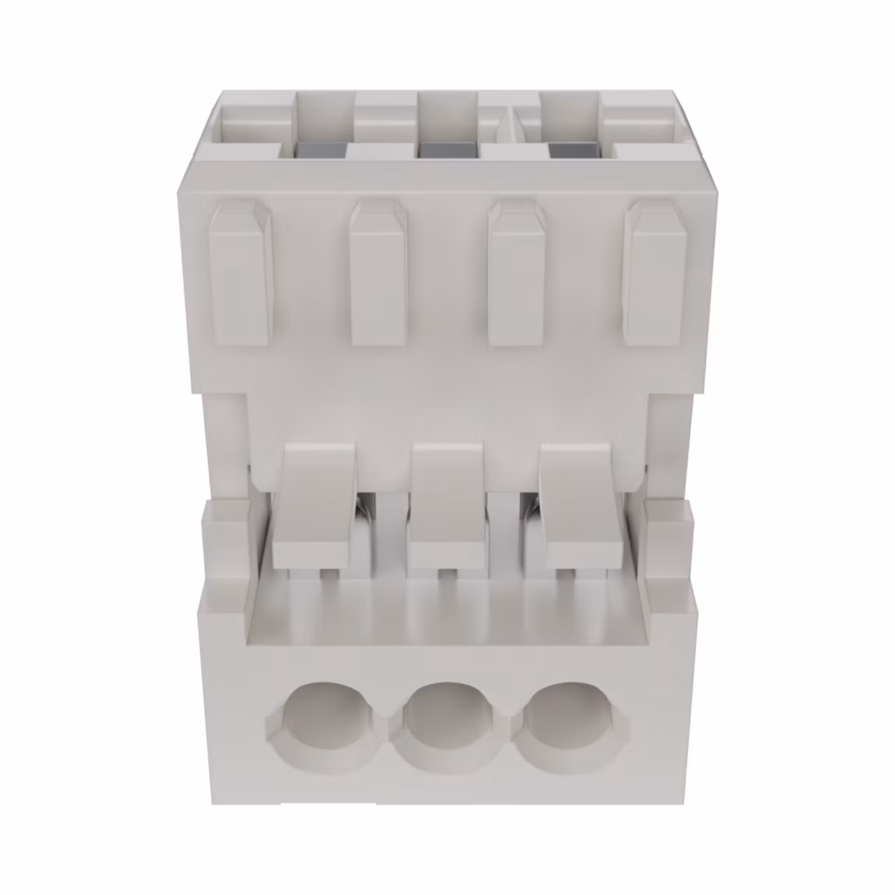 Appli-Mate RAST 2.5 IDT Connector, 2.50mm Pitch, Direct/Indirect, Female, Beaded Terminal, 3 Circuits, All Position Keys, Slotted Endwalls, Polarizing Rib Between 2/3 for sale