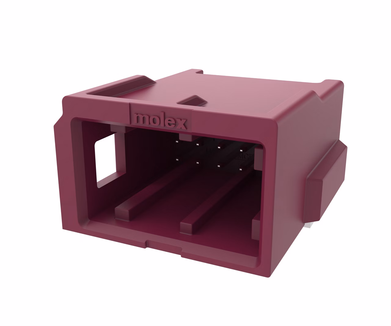 ConnTAK50 Header, Dual Row, Right-Angle, Surface Mount, 16 Circuits, Key D, Violet