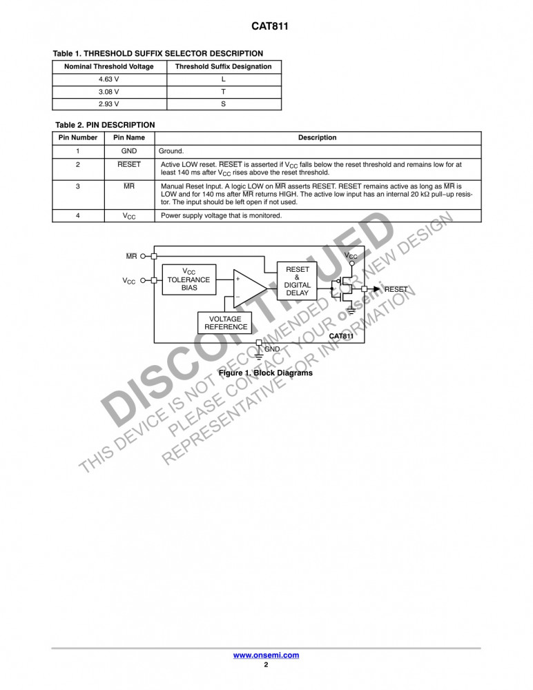 CAT811 datasheet page 2