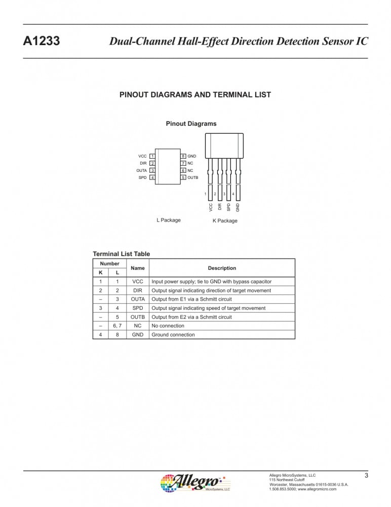 A1233LK-T datasheet page 3
