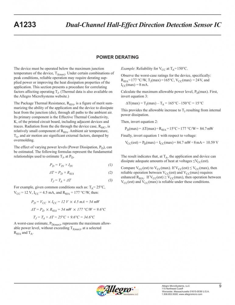A1233LK-T datasheet page 9