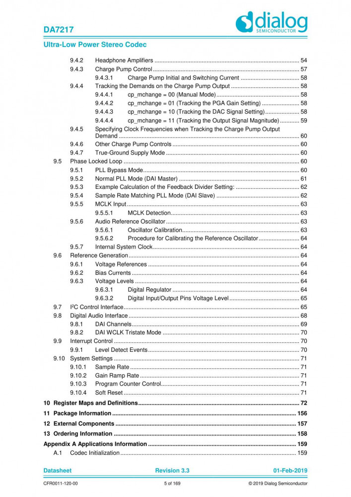 DA7217 technical document page 5