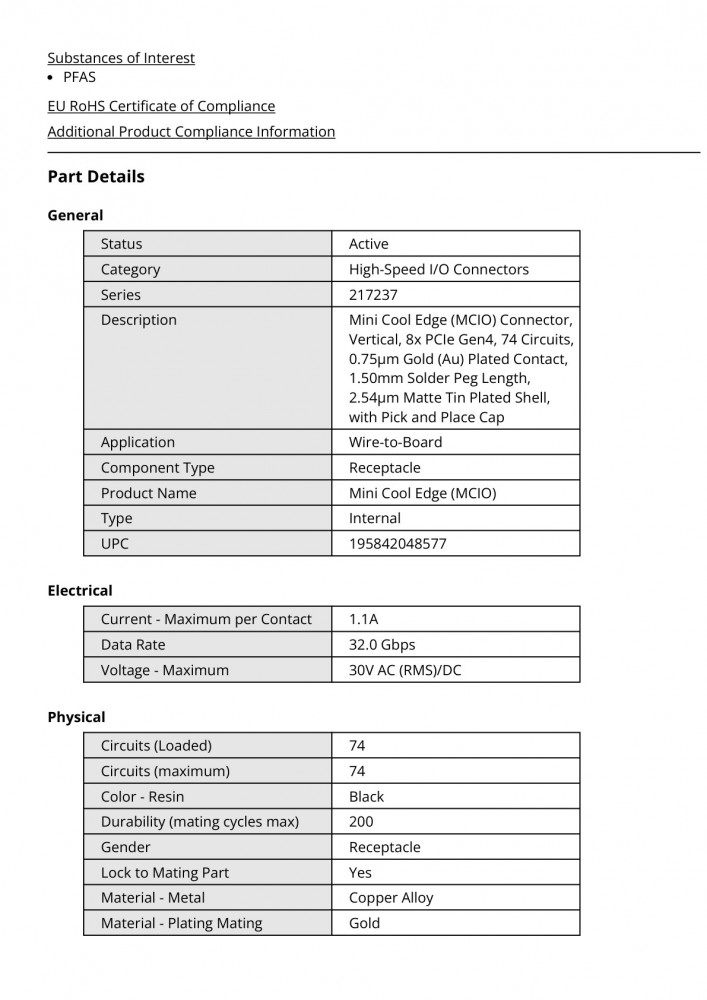 Technical document visual page 2 for MOLEX 2172372041