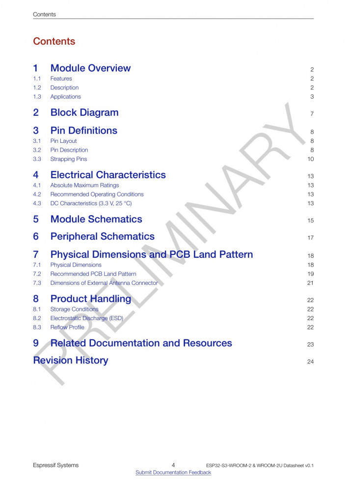 ESP32-S3-WROOM-2 datasheet page 4