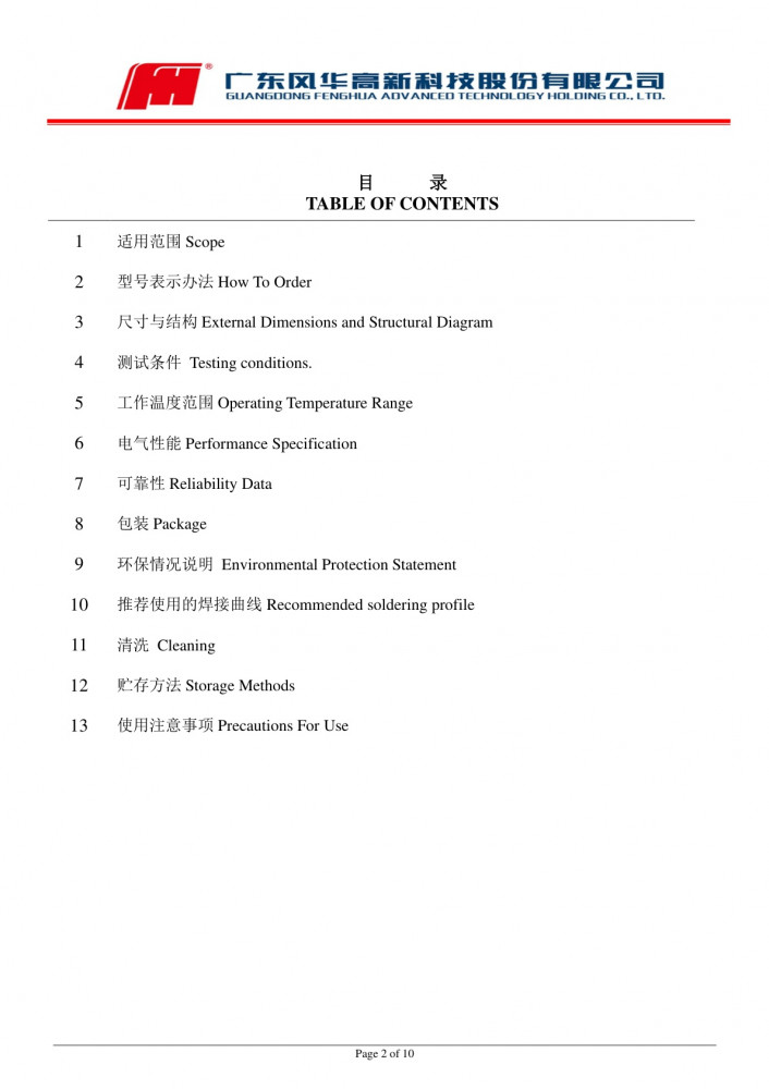 PIM252010 specification page 3