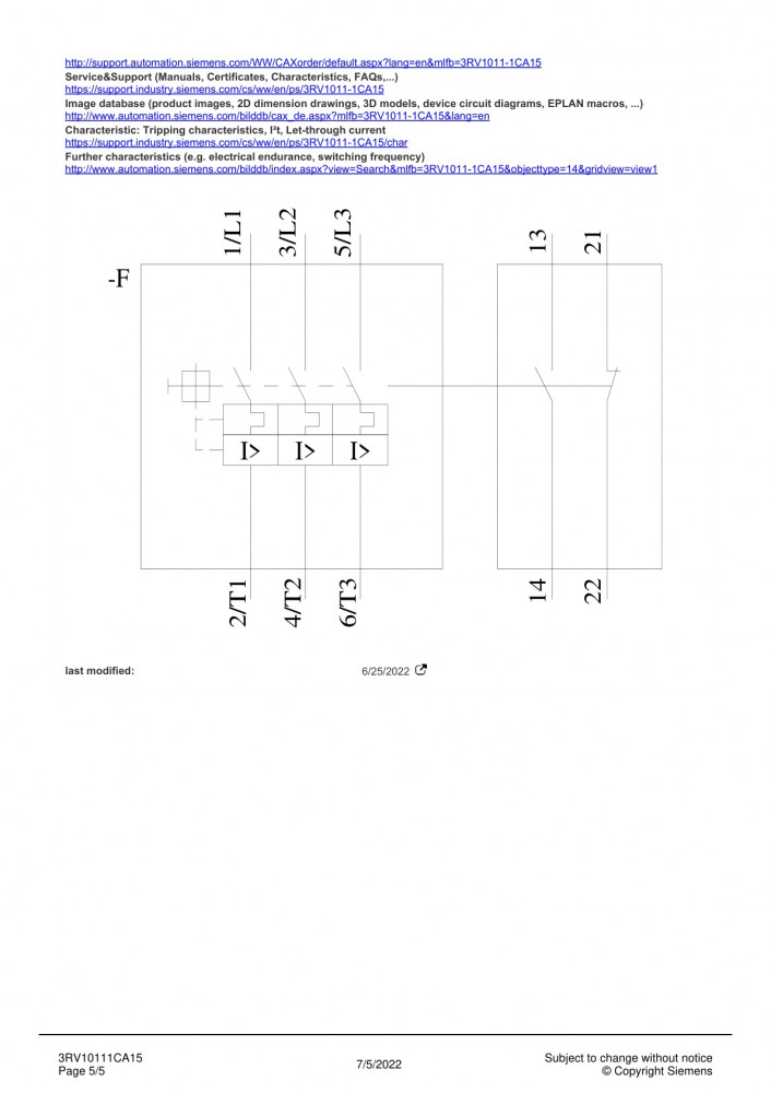 3RV1011-1CA15 documentation page 5