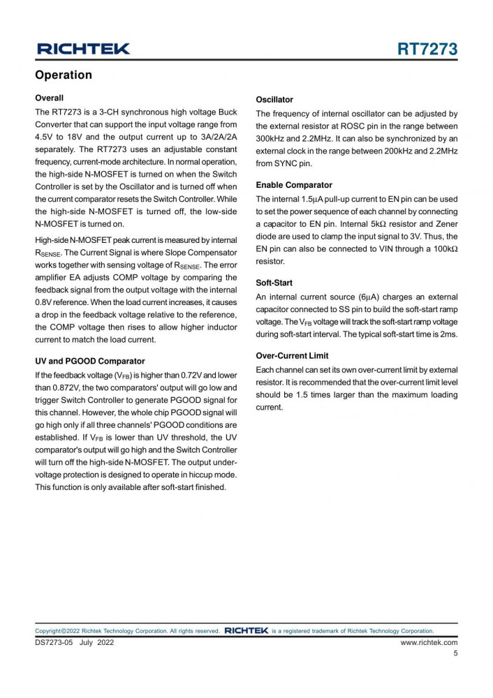RT7273 datasheet page 5