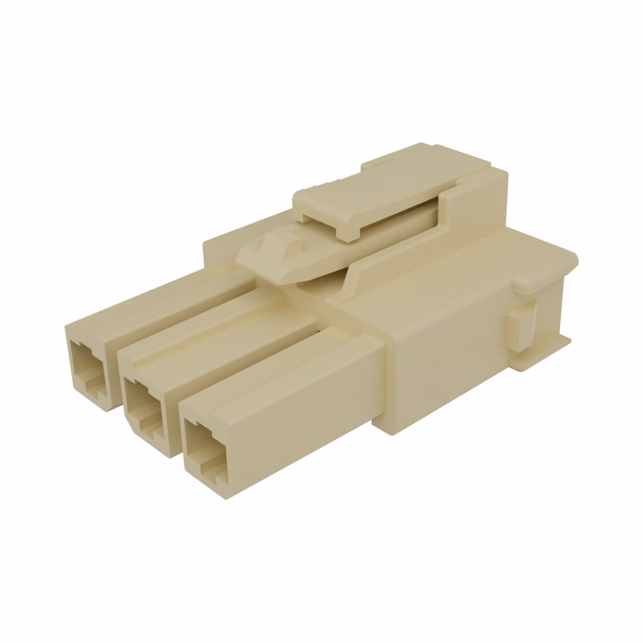 Mega-Fit ColorLock Tangless TPA-Capable Receptacle Housing, Single Row, 3 Circuit, UL 94V-0, Glow-Wire Capable, Natural for sale