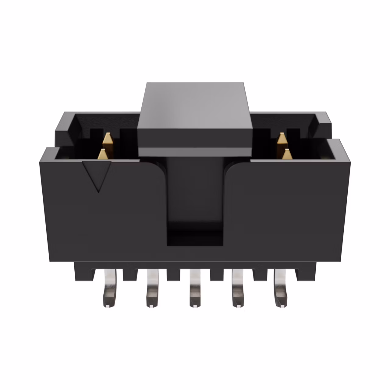 2.00mm Pitch, Milli-Grid PCB Header, Dual Row, Vertical, Surface Mount, Shrouded, 10 Circuits, 0.05µm Gold (Au) Plating, Dual Side Slots, Center Polarization, with Cap, Tape and Reel for sale