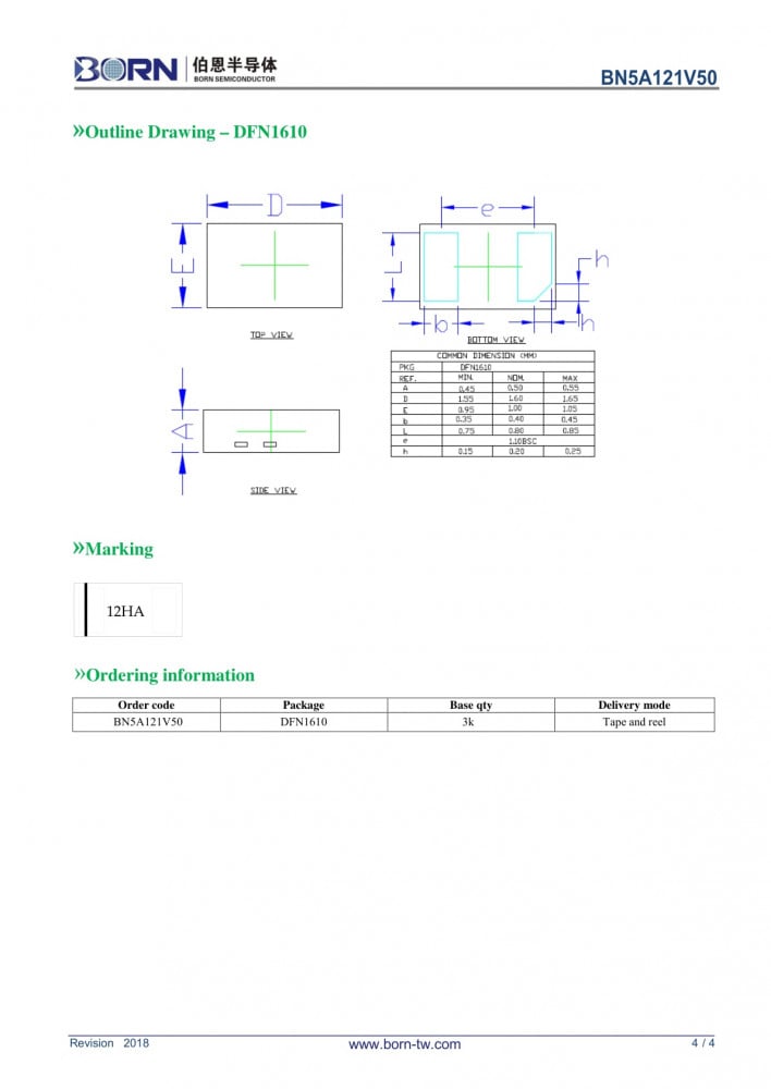 BN5A121V50 datasheet page 4