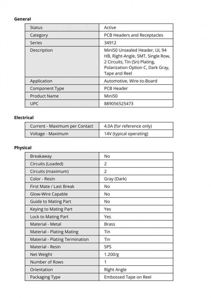 MOLEX 349128022 product document, page 2