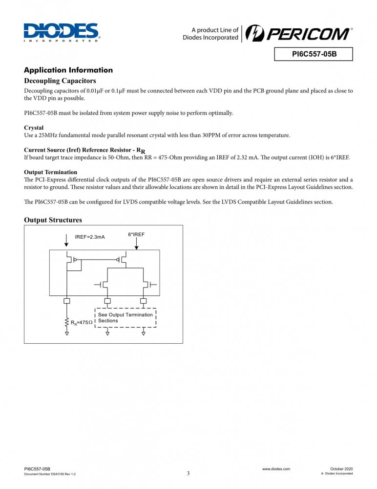 PI6C557-05BLE datasheet page 3