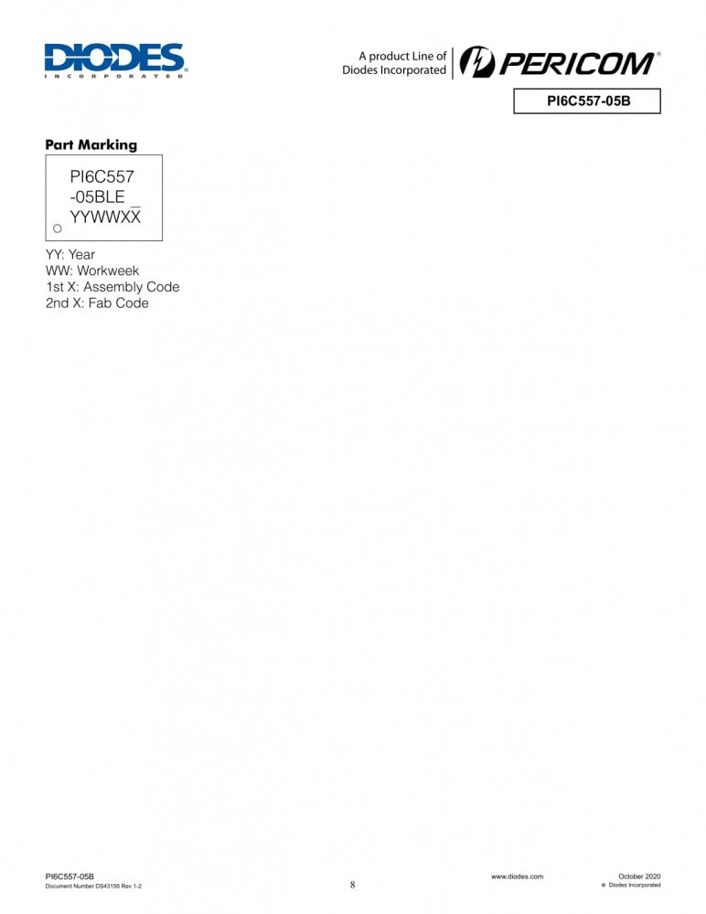 PI6C557-05BLE datasheet page 8