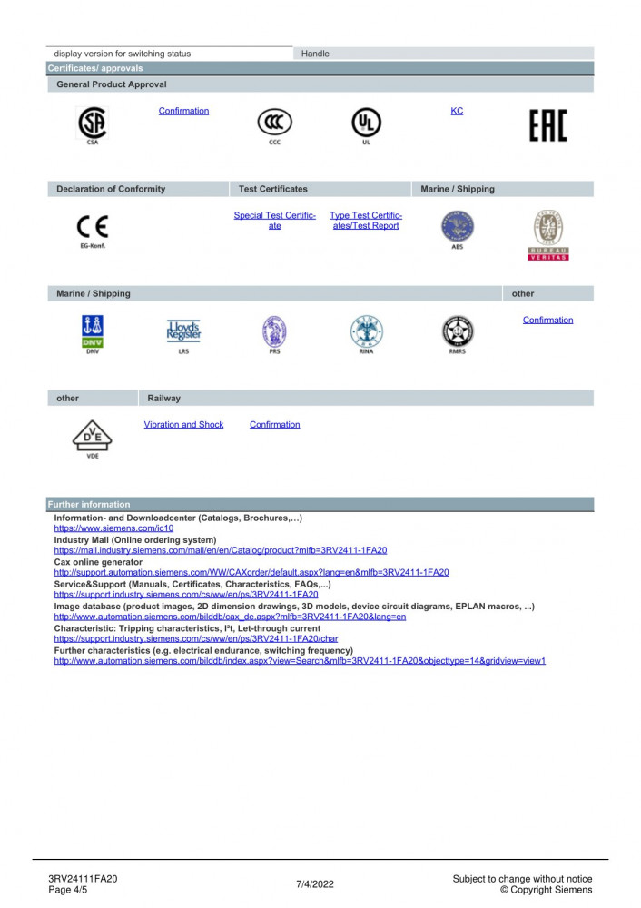 3RV24111FA20 datasheet page 4
