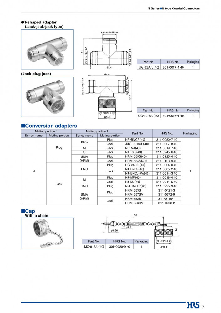 HRS N Series datasheet page 7