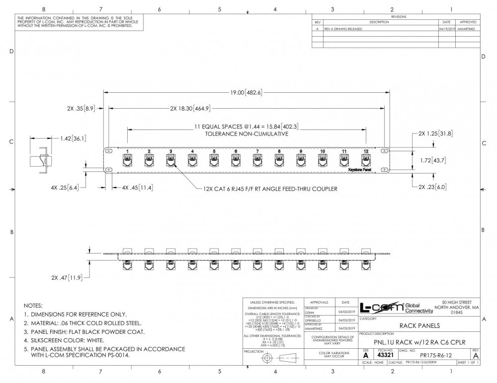 L-com PR175-R6-12 technical document preview