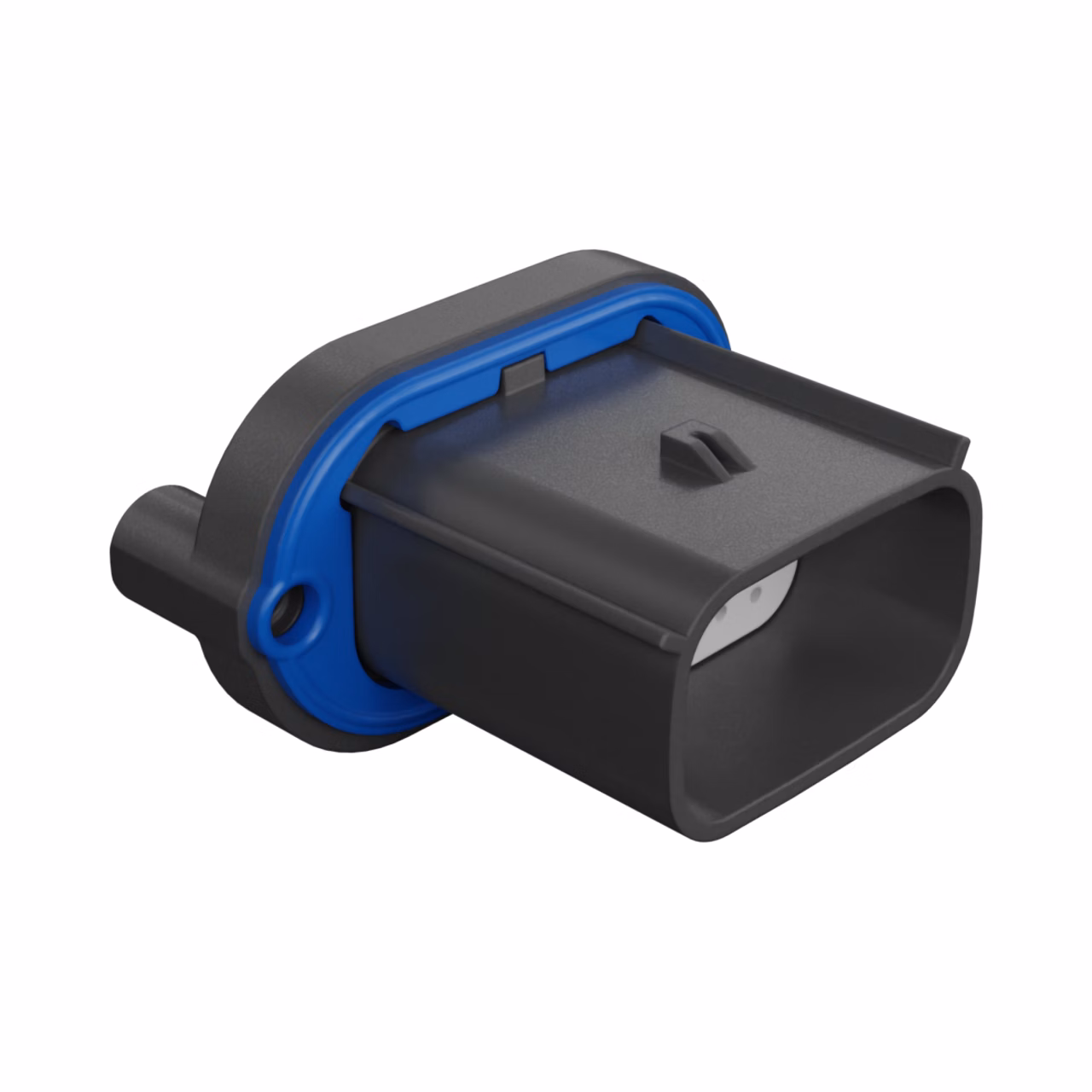 MX150 Panel Mount Male Connector Assembly, Dual Row, 12 Circuits, Keying  Option C, UL 94V-0, Dark Gray Housing, Blue Gasket for sale