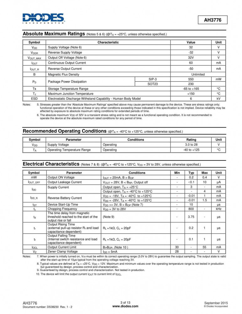 AH3776 datasheet page 3