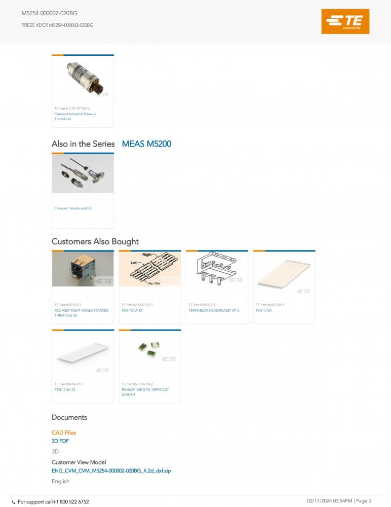 M5254-000002-020BG technical document page 3