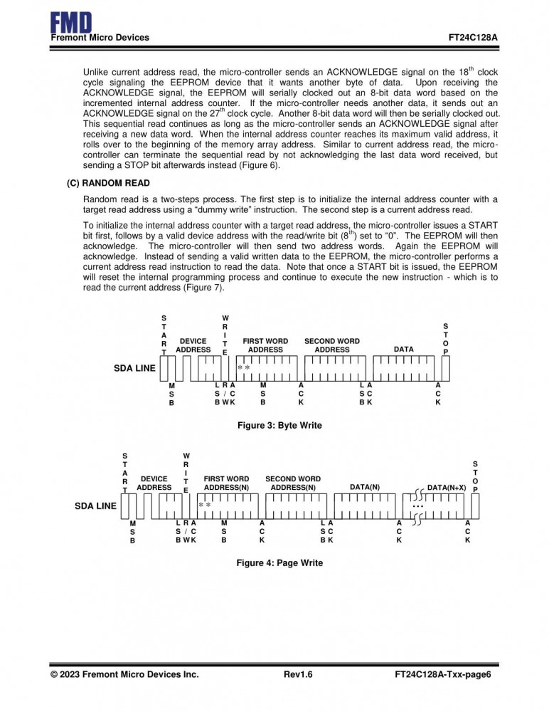 FT24C128A datasheet page 6