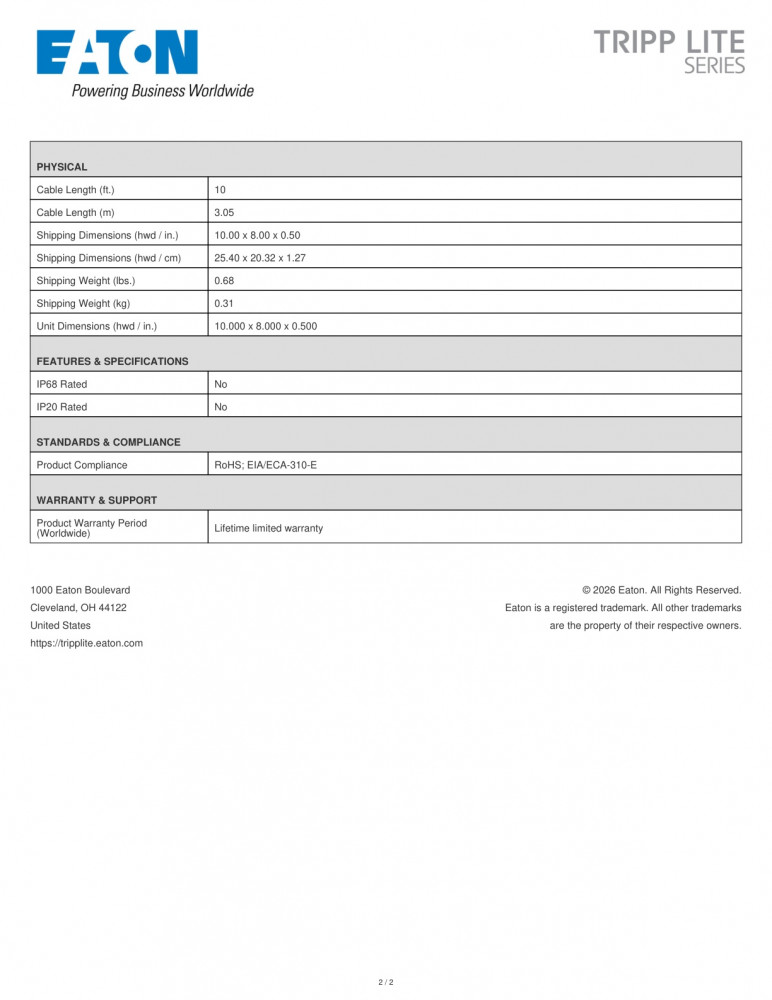 P780-010 product document image, page 2