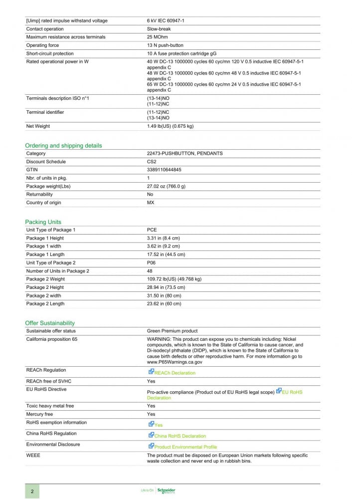 XACA481 technical document page 2