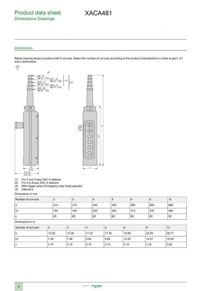 XACA481 technical document page 4