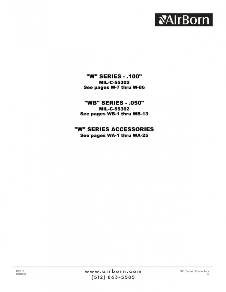 AirBorn W Series catalog page 2
