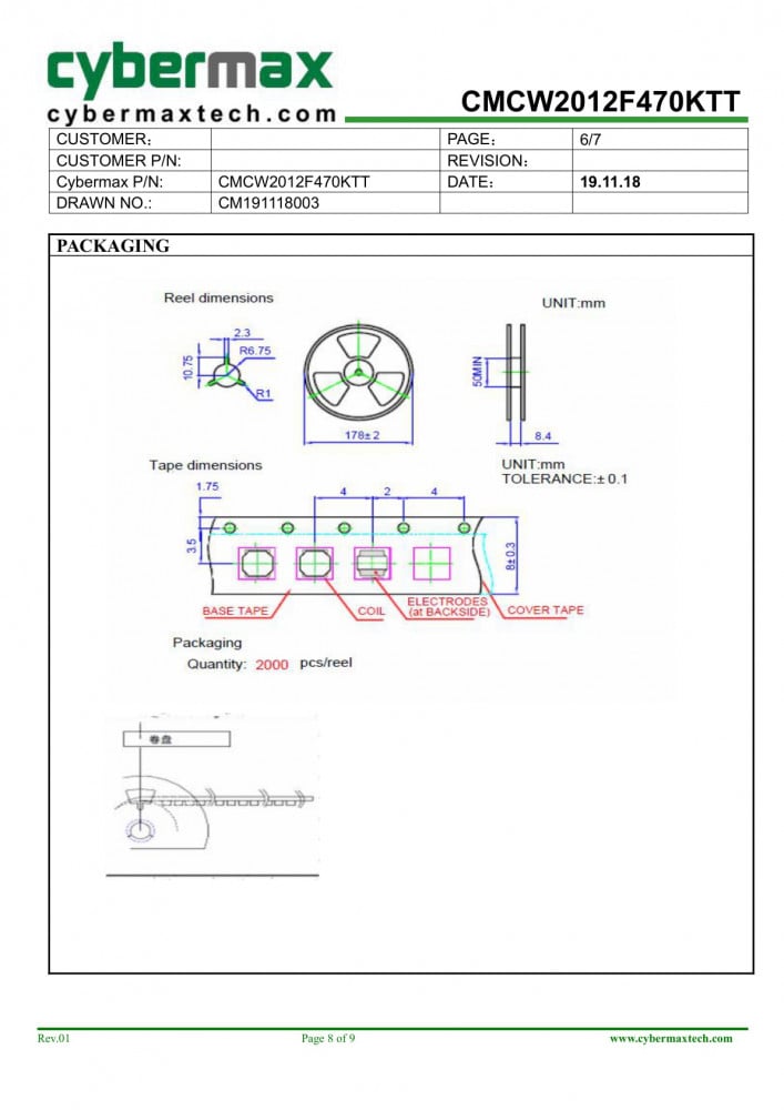 CMCW2012F470KTT specification page 8