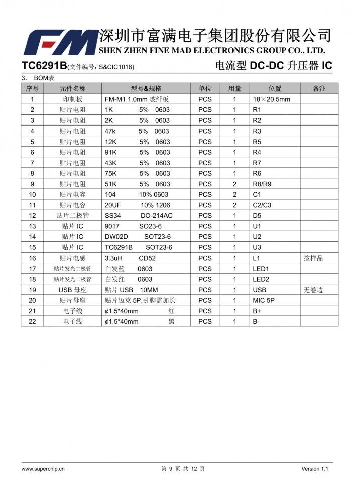 TC6291B datasheet page 9
