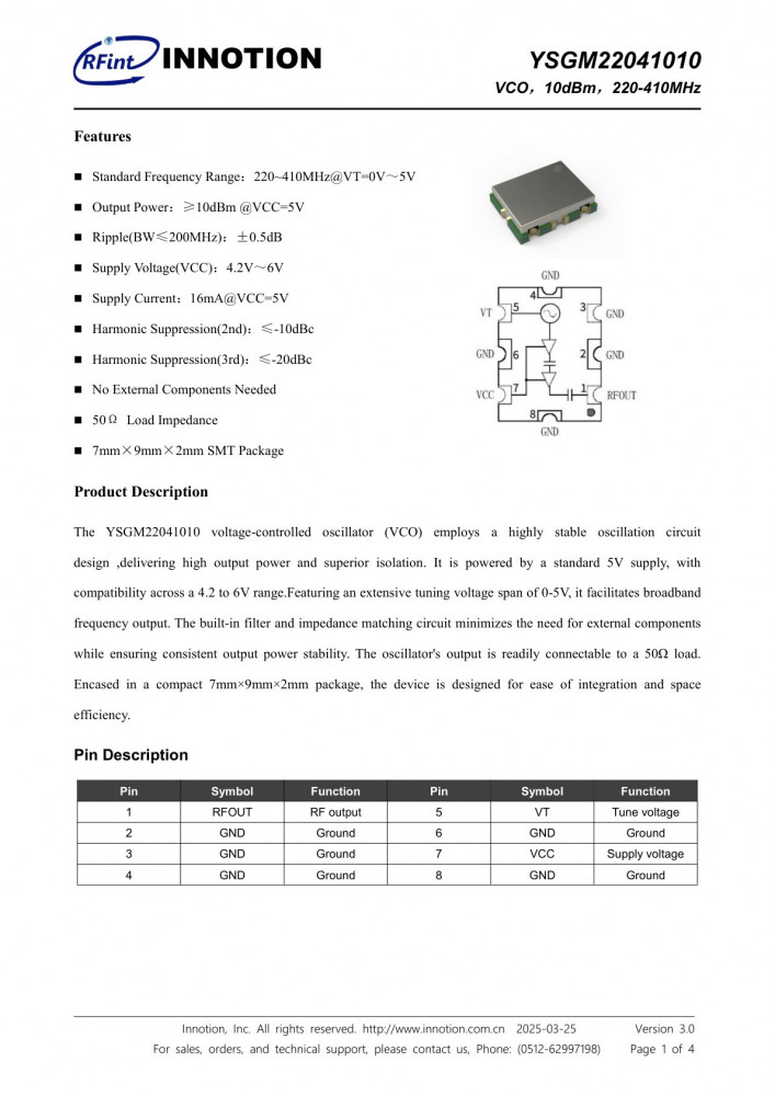 YSGM22041010 technical document page 1