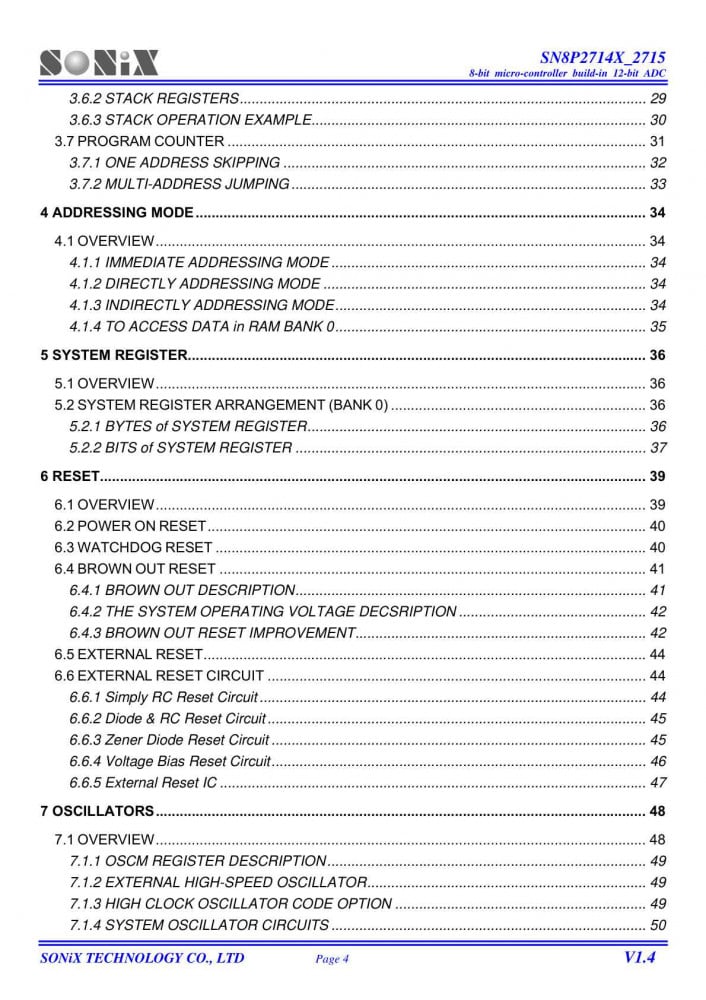 SN8P2714X_2715 manual page 4