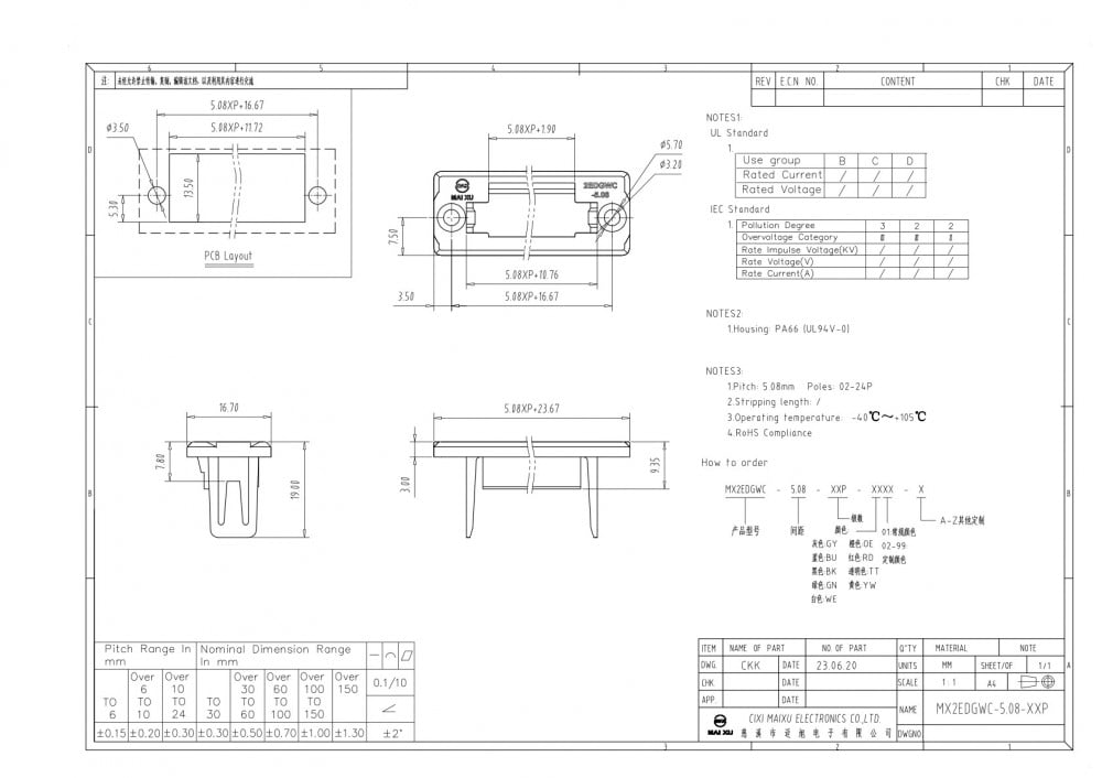 MX2EDGWC-5.08-02P-GN01-Cu-A technical drawing preview